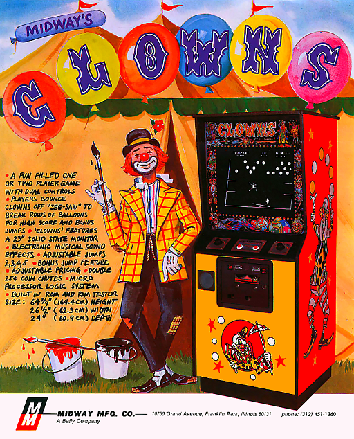 Clowns (rev. 2) MAME2003Plus – Gorser – Play Video Game FAQs, Cheats ...